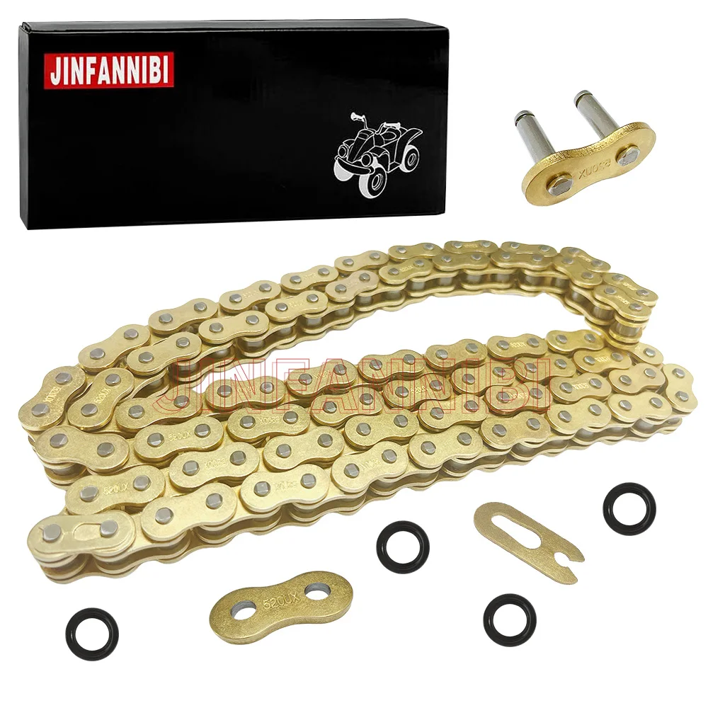 520 X-Ring Chain 120 Links w/ Master Link For Honda CB300R CB500F ...