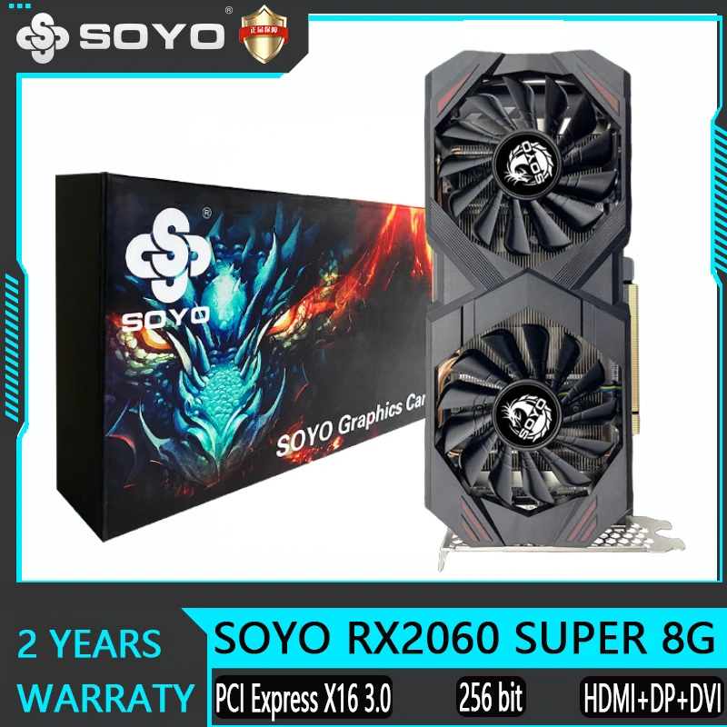 Soyo-Graphics-Card-RTX-2060-Super-8GB-GDDR6-256Bit-1750MHz-RTX2060s-PCI ...