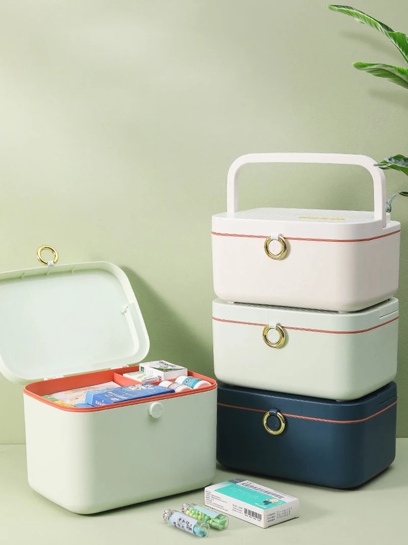 Trousse de secours,Boîte de rangement multifonctionnelle à double couche,trousse de premiers ...