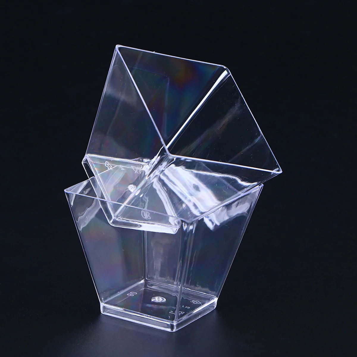 20pcs 60ml Disposable Plastic Mousse Cup Thickened Transparent ...