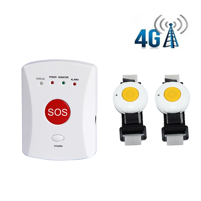 4G LTE GSM SMS Emergency Alarm Elderly Care Sos Panic Button ...