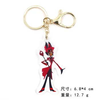 Anime Hazbin Cosplay Hotel Keychains Cartoon Characters Pendant Key ...