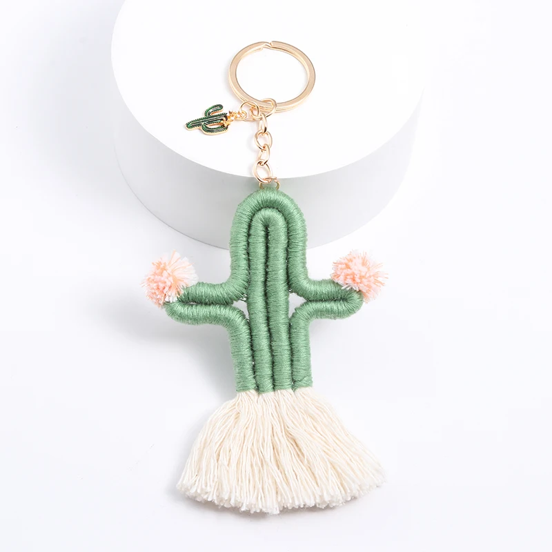 Cute-Wool-Keychains-Lovely-Cactus-Desert-Plant-Key-Rings-For-Women ...