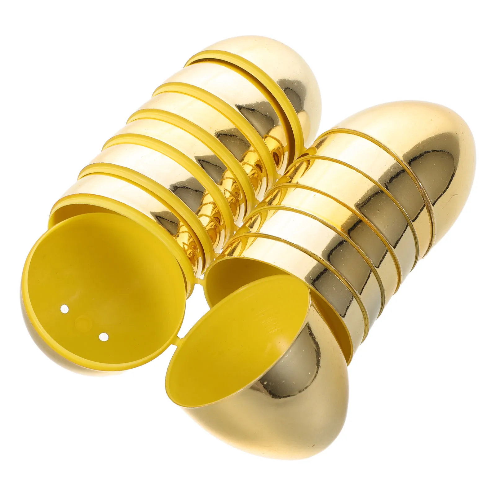 16pcs Golden Easter Eggs Fillable Plastic Openable Capsule For Party ...