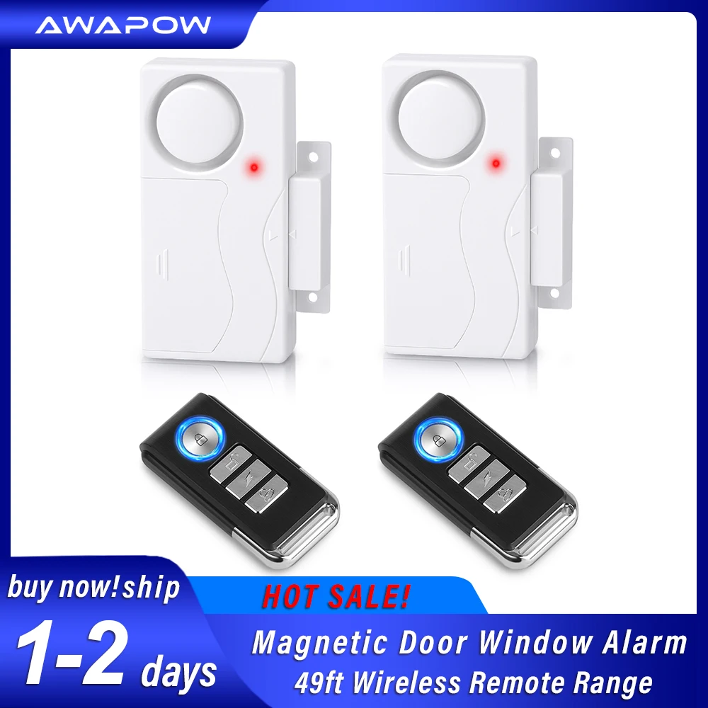 Awapow-Wireless-Door-Alarm-With-Remote-Control-Anti-Theft-Door-And ...