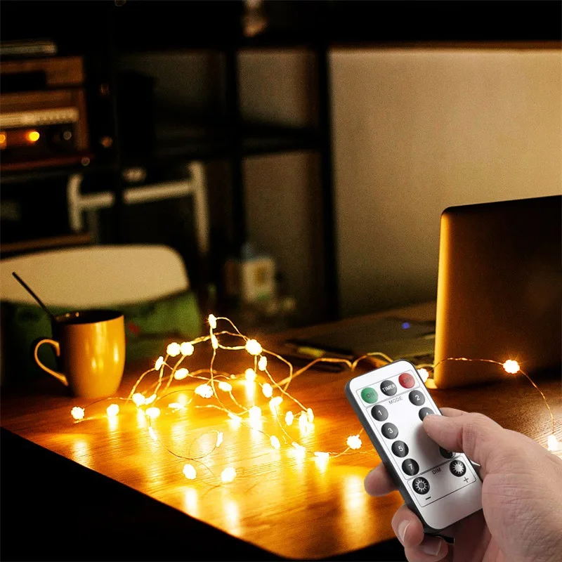 5M 3M 1M Fairy Light New Year LED Christmas Light Waterproof Copper ...