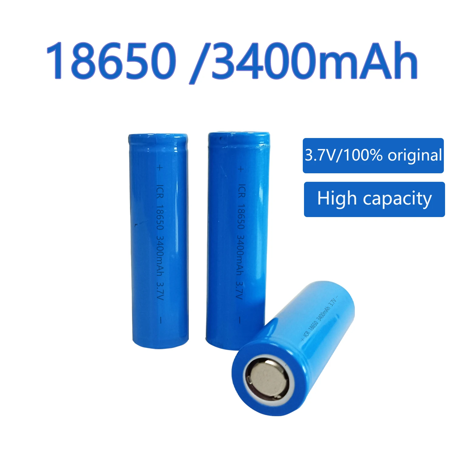 Original 18650 Rechargeable Lithium Battery 3.7v 3400mah Batteries ...