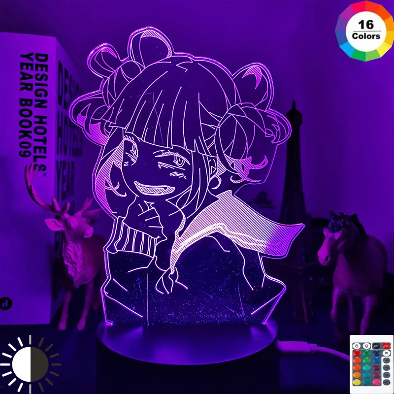 3d Anime My Hero Academia Led Night Light Himiko Toga Lamp For Bedroom ...