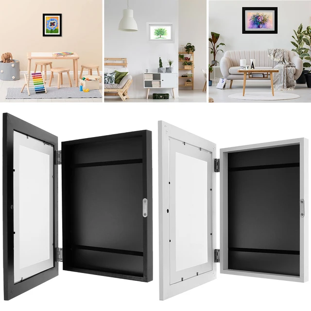 A4 Size Wooden Art Frames Front Opening Changeable Picture Display ...
