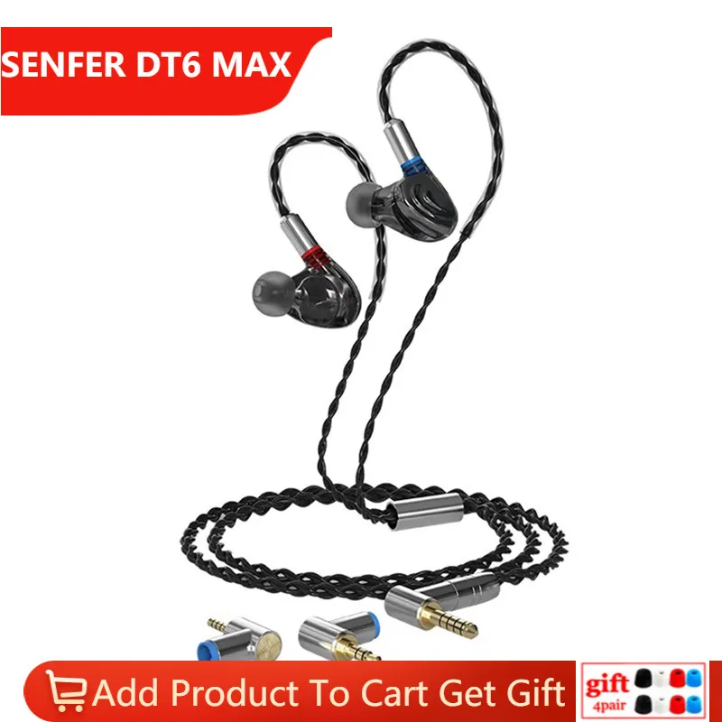 SENFER auriculares internos híbridos DT6 MAX Knoweles 1BA + 1DD Piezo ...