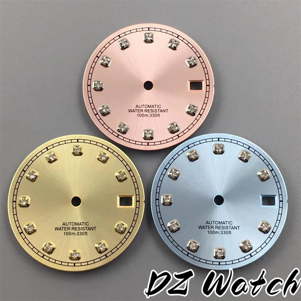 DZ-Blue-Pink-Green-Gold-29mm-dial-fit-NH35-movement-3-o-clock-crown ...