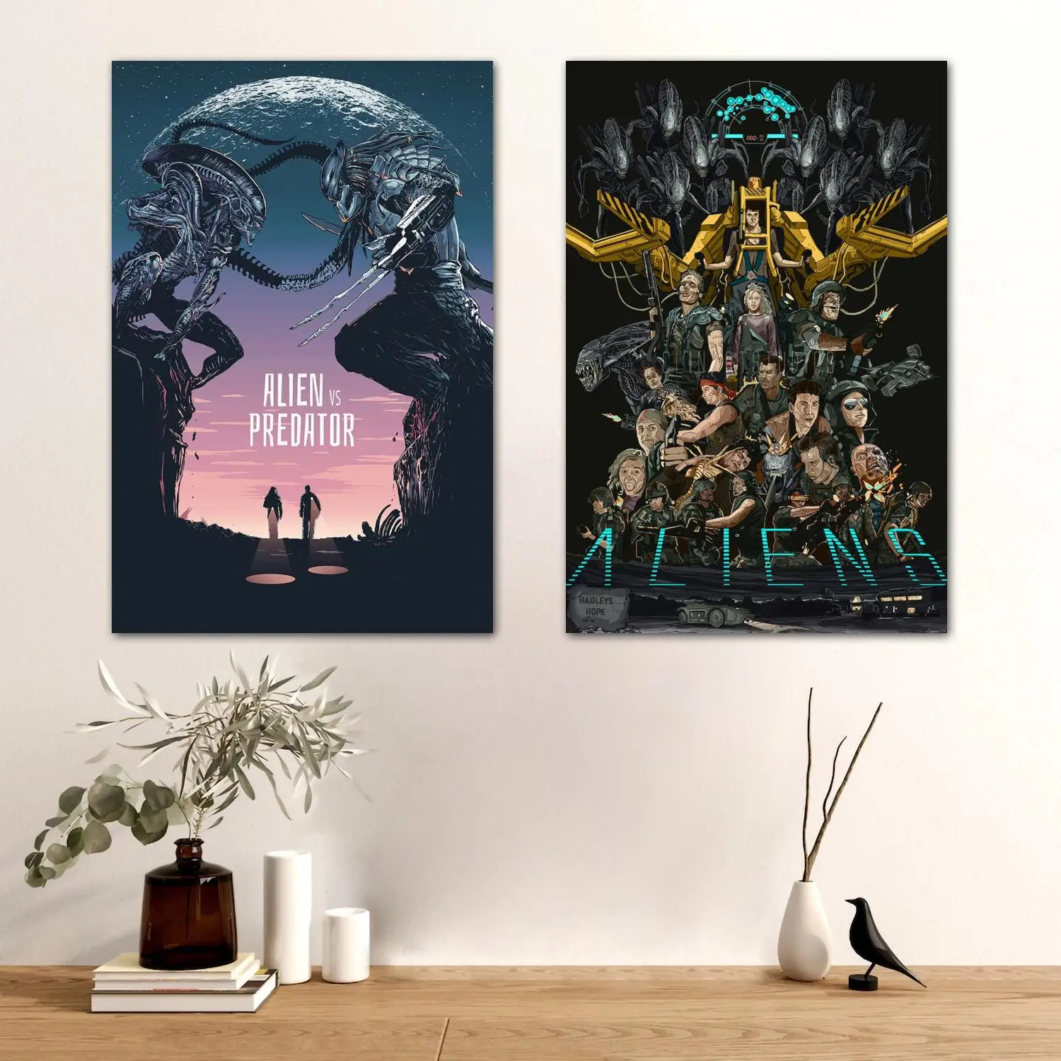 Aliens vs predator ficção científica cartaz da arte da parede cartaz da ...