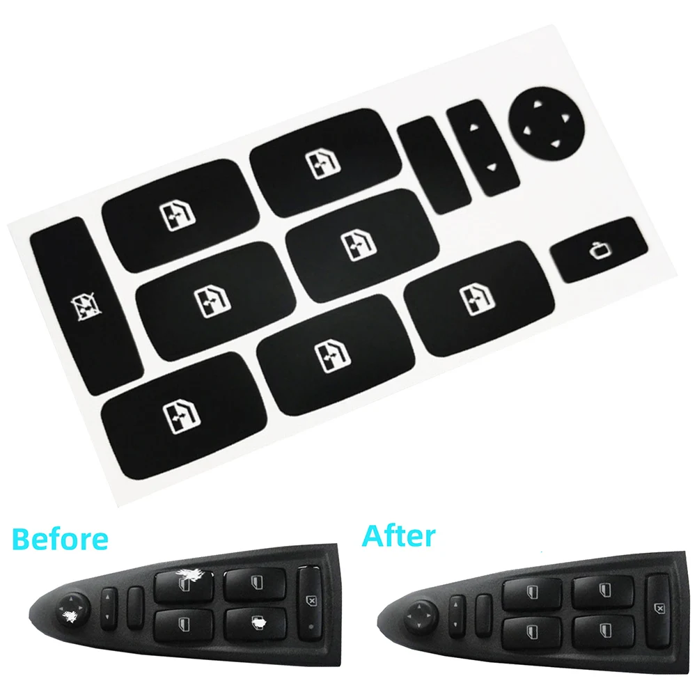 1 Pcs For Fiat Croma Windows Button Sticker Decals Repair Worn Button ...