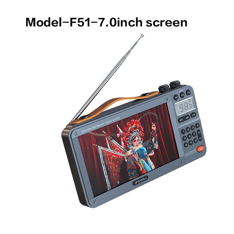 AT12 Sansui F51 Retro Video Radio Wireless Bluetooth Speaker Portable ...
