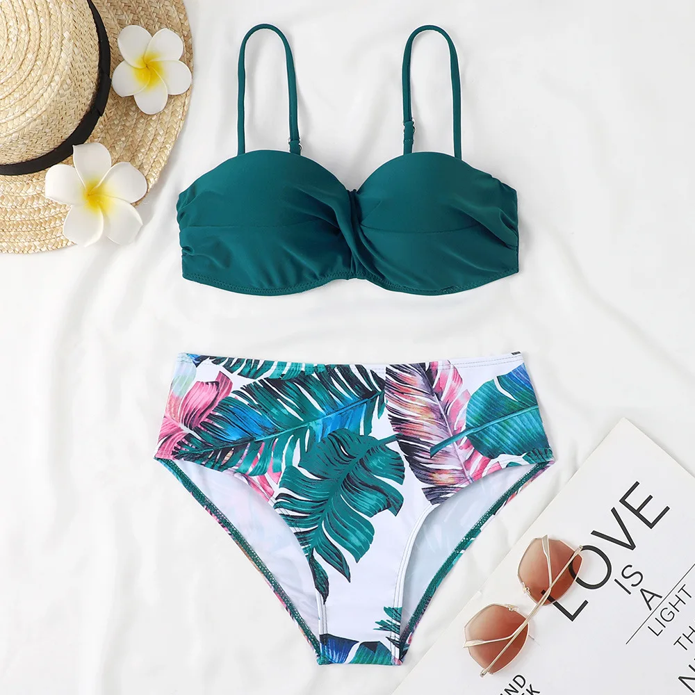 Sexy High Waist Bikinis 2024 New Halter Swimwear Women Swimsuit Female ...