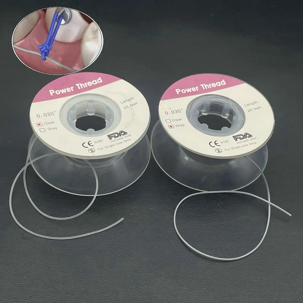 25feet-roll-Dental-Orthodontic-Elastic-Power-Solid-Thread-Dental-Power ...