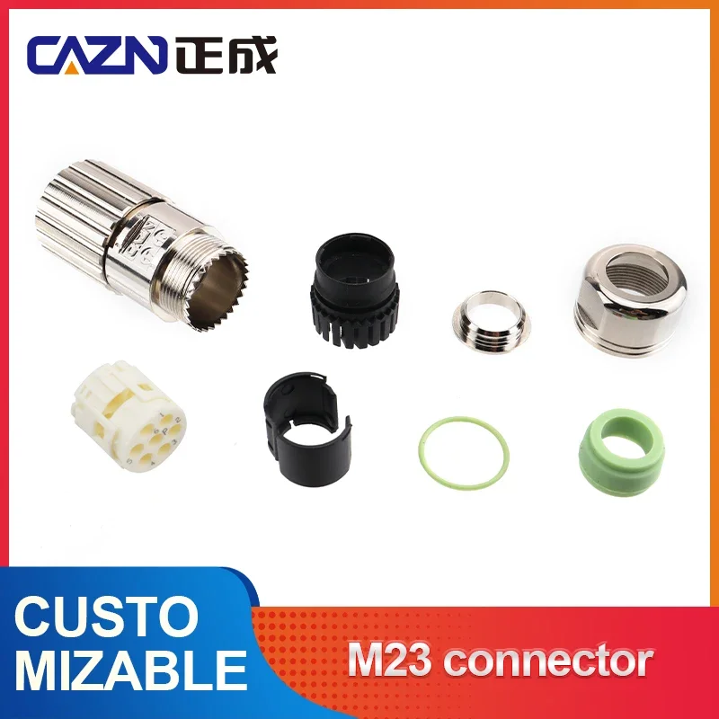 CAZN-M23-Connector-12-Hole-17-Core-Signal-Plug-6-8PIN-Clockwise-and ...