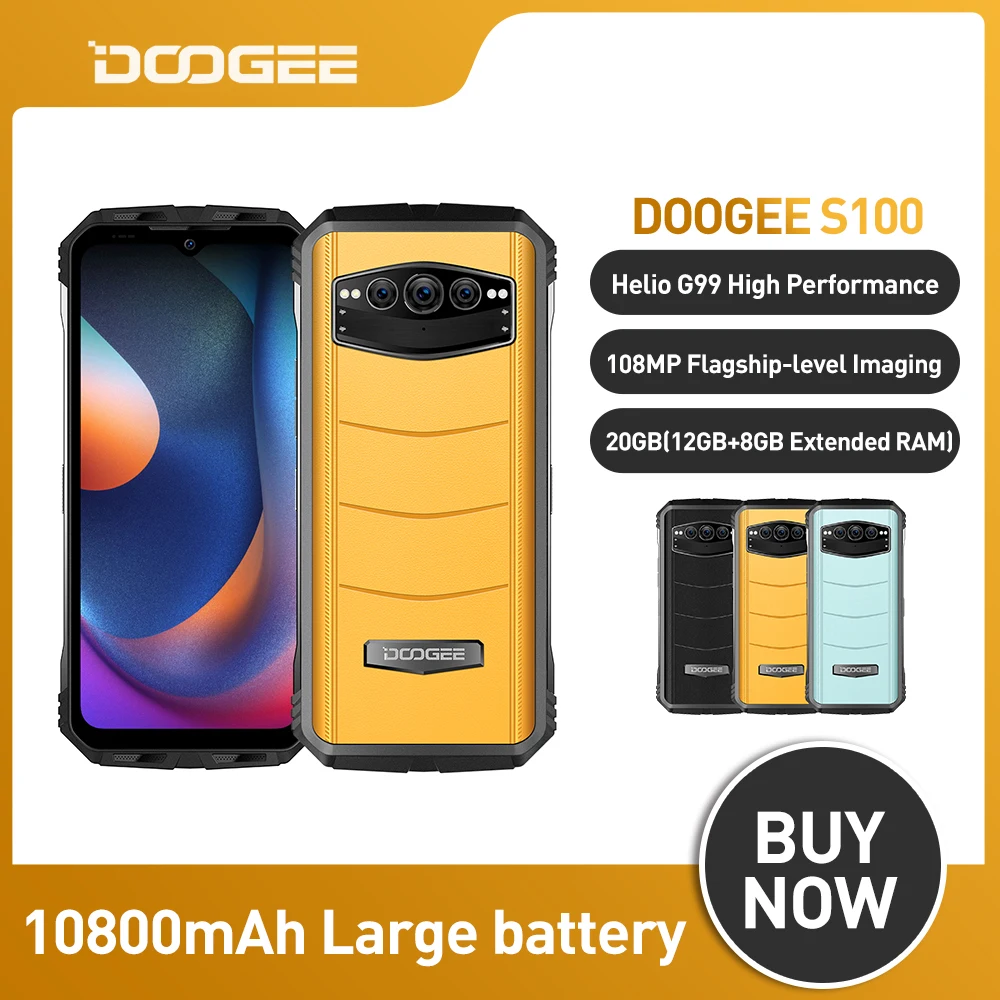 DOOGEE-S100-12GB-256GB-Flagship-Smartphone-10800mAh-66W-Fast-Charge ...