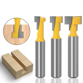 3 Pcs,8mm Shank Lock Hole Cutter Woodworking Milling Cutter, Wood ...