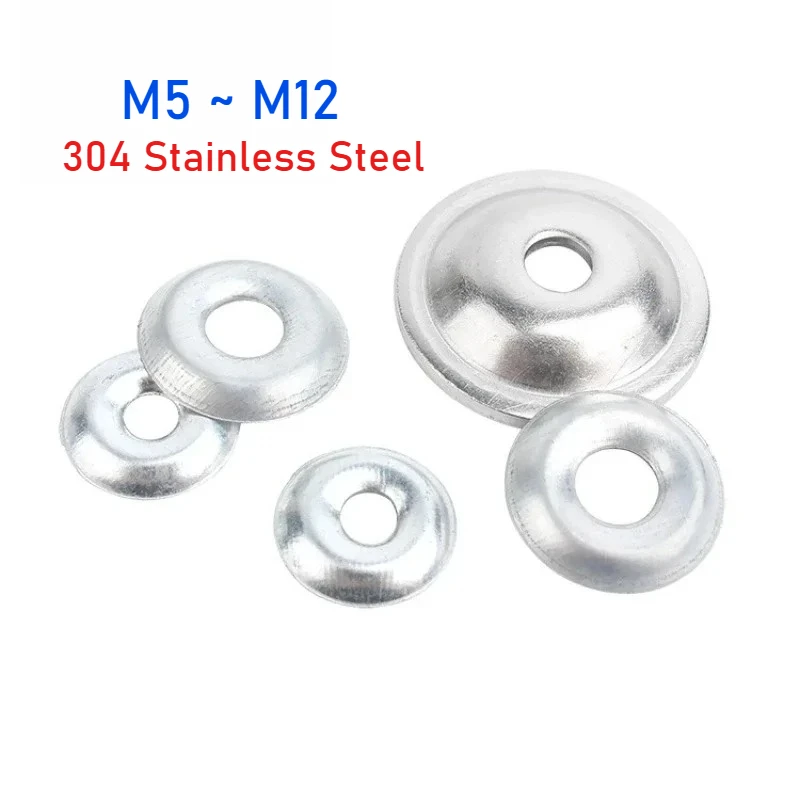 1/2/5pcs M5 M6 M8 M10 M12 304 Stainless Steel Gasket Concave Convex ...