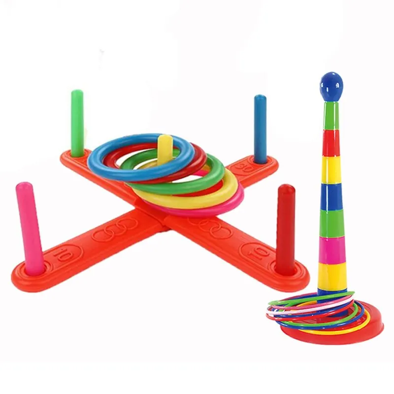 Throwing-Ferrule-Toys-Parent-Child-Rainbow-Rings-Toys-Cross-Five-Ring ...