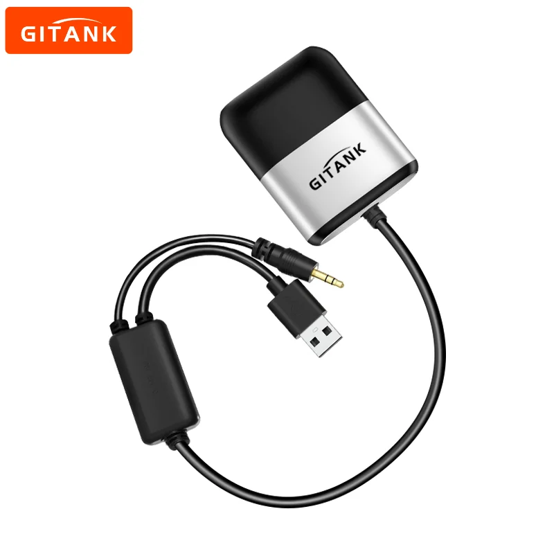 GITANK Bluetooth 5.0 aptX-HD Adapter with Y Cable for BMW USB+AUX iPod ...