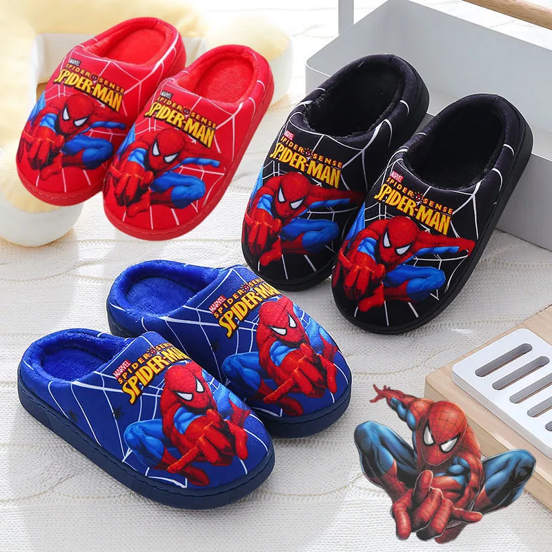 New-Spiderman-Cotton-Slippers-Children-s-Shoes-Spiderman-Style-Warmth ...