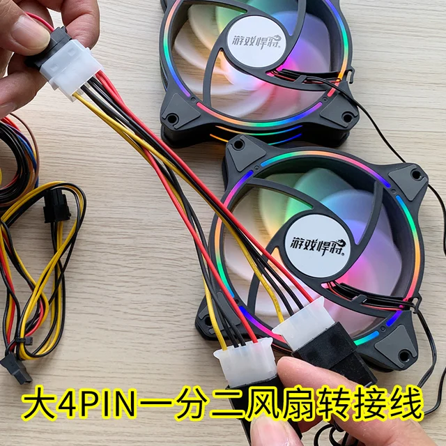 Power Splitter Cable Adaptor 4 Pin Molex Male Power To 2x IDE 4 Pin ...