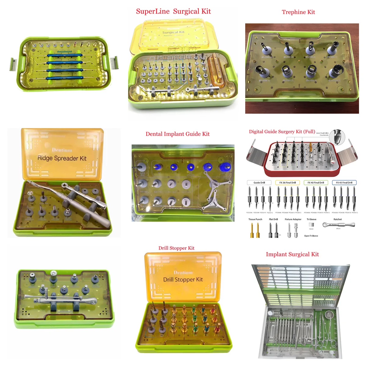 New-Dental-Implants-Full-Set-Drills-Osteotome-DASK-Implan-Guide-Surgery ...