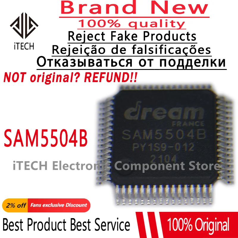 1PCS-lot-Original-and-Genuine-SAM5504B-SAM5504-5504B-LQFP64-DSP-digital ...