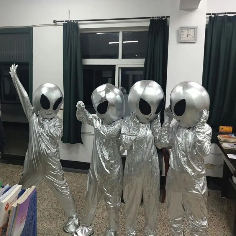Silver Cartoon Costume Alien COSPLAY Clothes Performance Props Clothing ...
