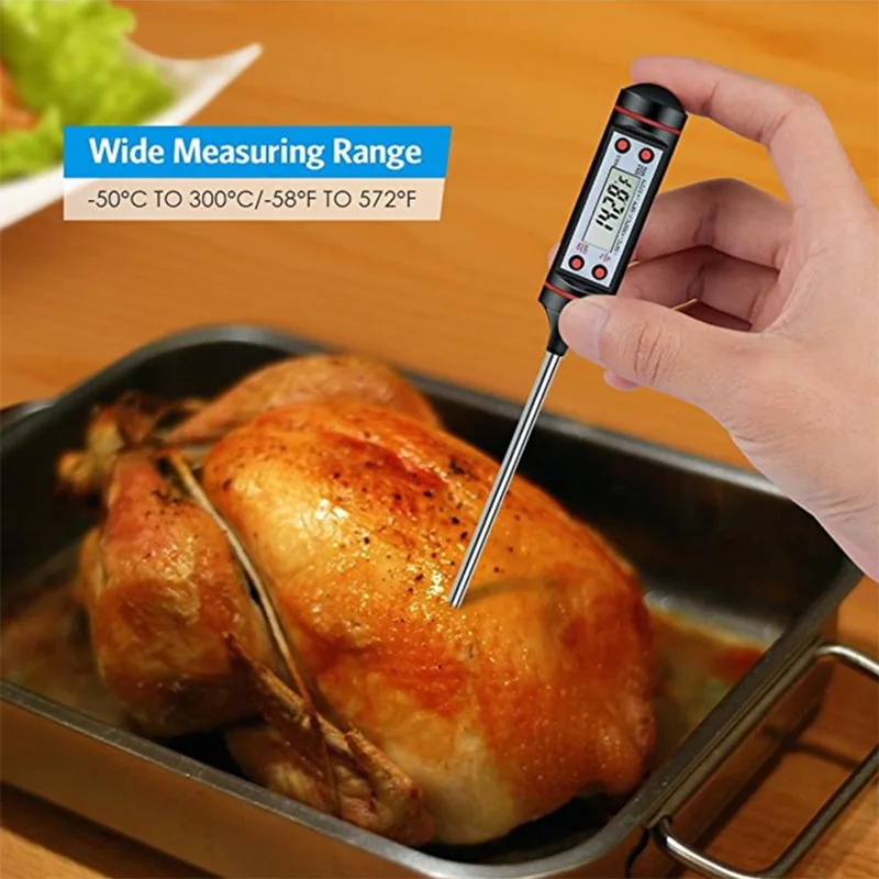 Digital-Meat-Thermometer-Cooking-Food-Kitchen-BBQ-Probe-Water-Milk-Oil ...