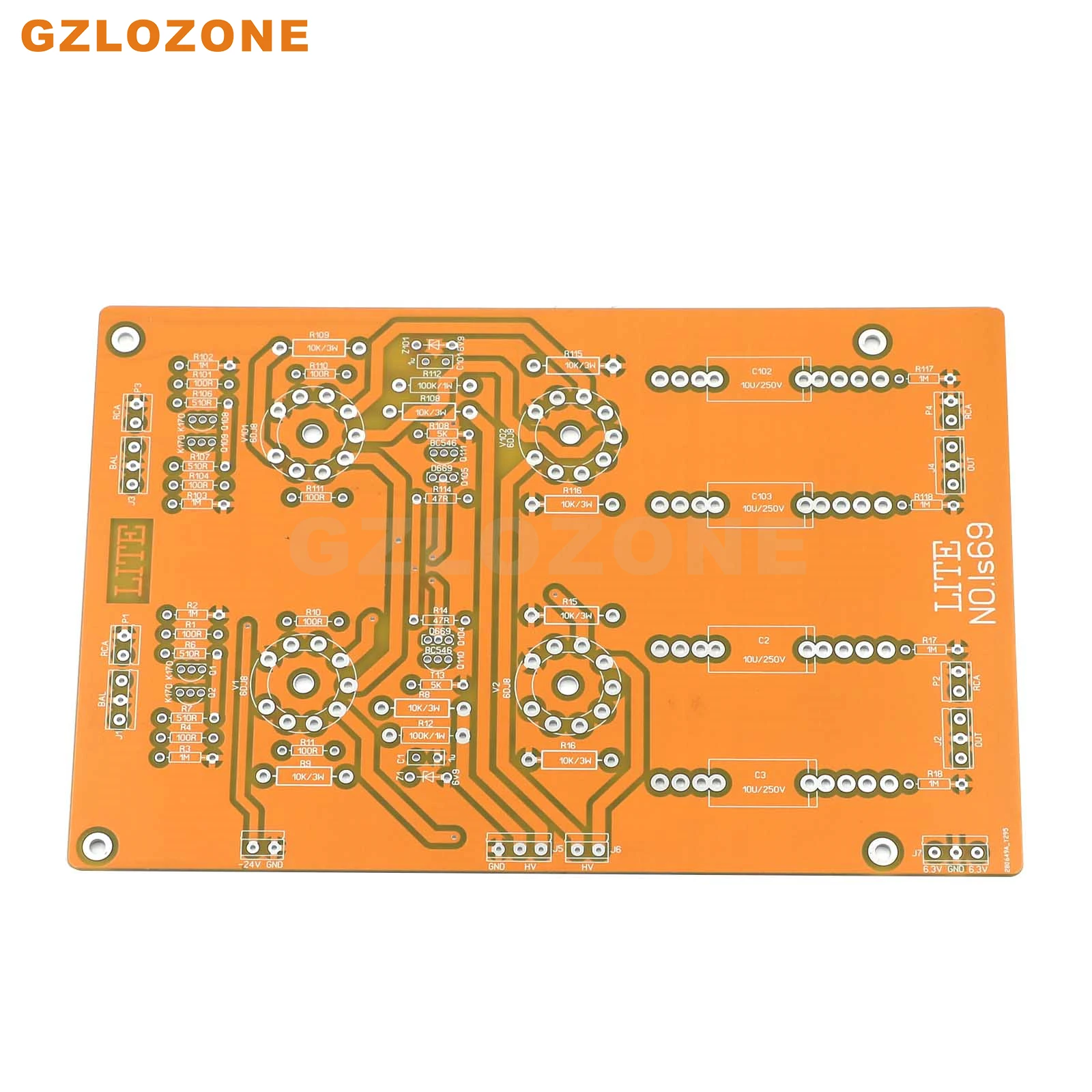 LITE LS69 Fully Balanced 6922 (6DJ8) Tube Preamplifier Bare PCB ...