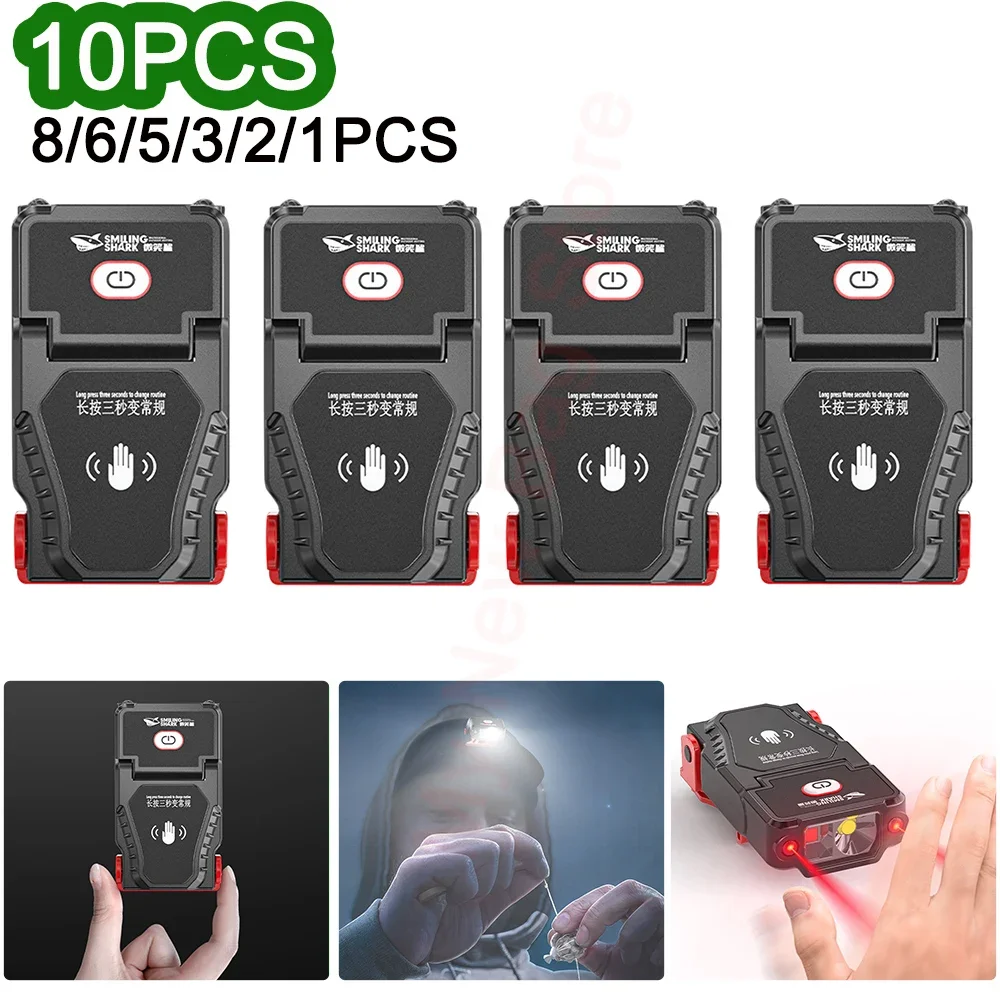LED-Sensor-Mini-Headlamp-Hat-Clip-Cap-Light-Fishing-Headlight-USB ...
