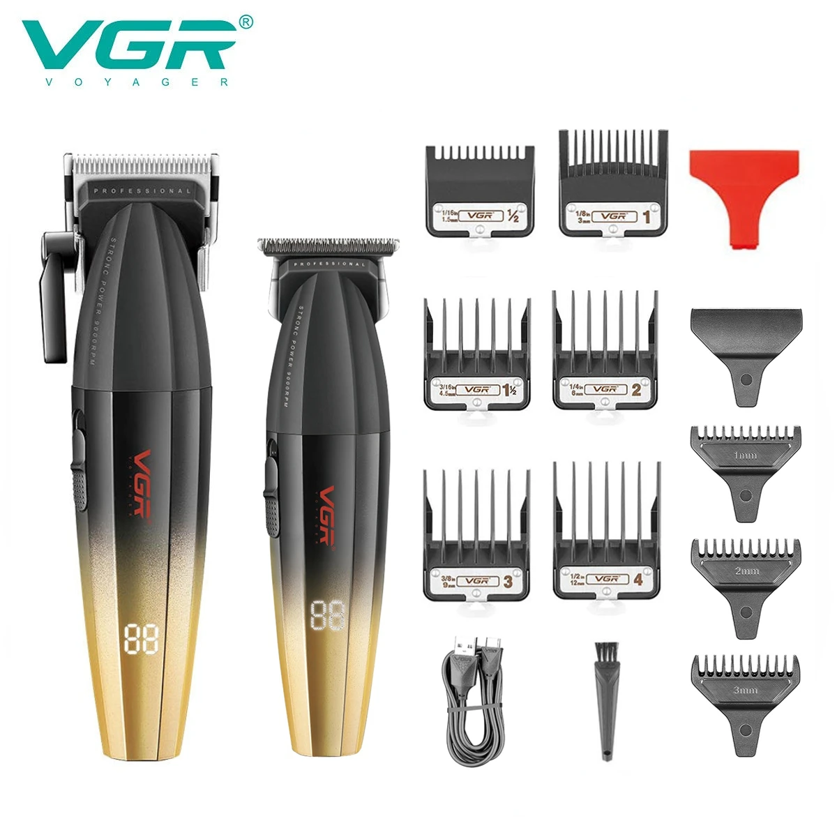 VGR-Hair-Clipper-Electric-Hair-Cutting-Machine-Adjustable-Hair-Trimmer ...