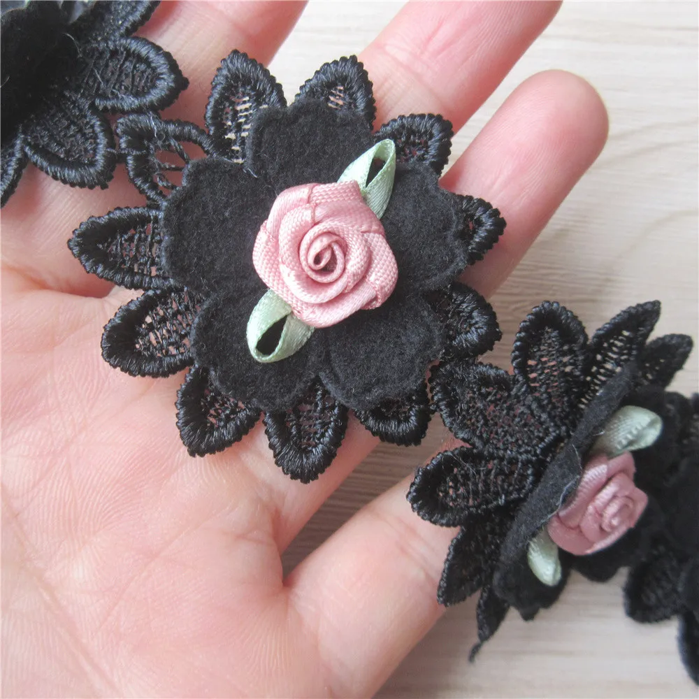 Black Rose Lace Fabric