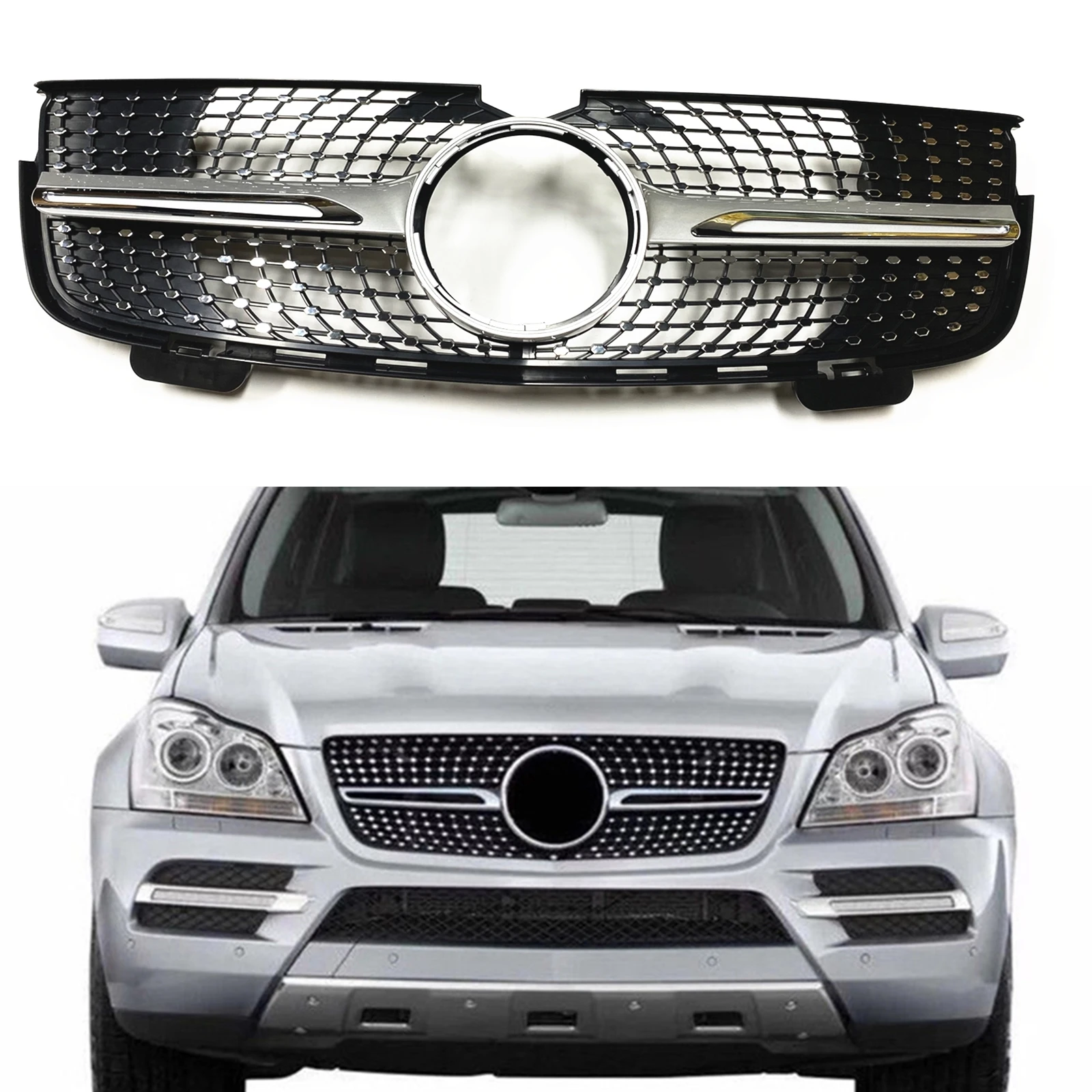For-Mercedes-Benz-X164-GL-Class-GL320-GL450-2007-2008-2009-Front-Grille ...