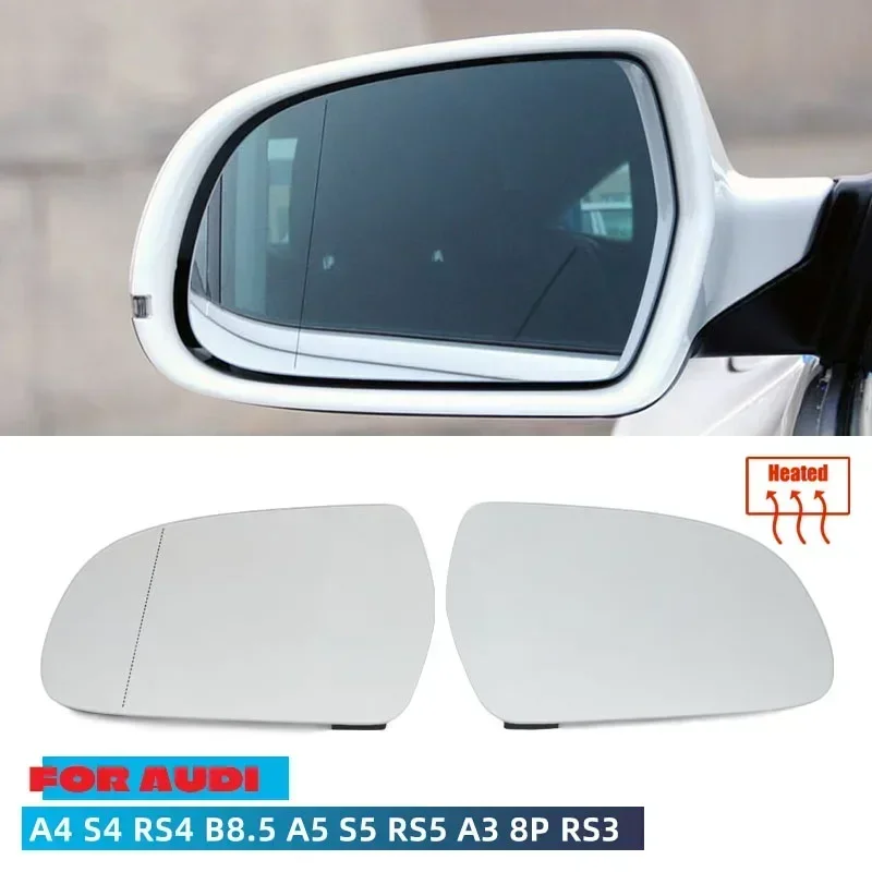 Right Side Rearview Mirror Glass Heated For Audi A3 A4 A5 A6 A8 Q3 ...