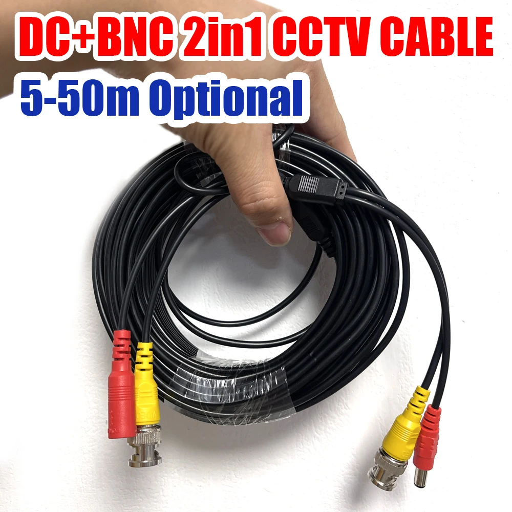 5m-10m-15m-20m-25m-30m-50m-ALL-Copper-BNC-DC-2in1-Surveillance-CCTV ...