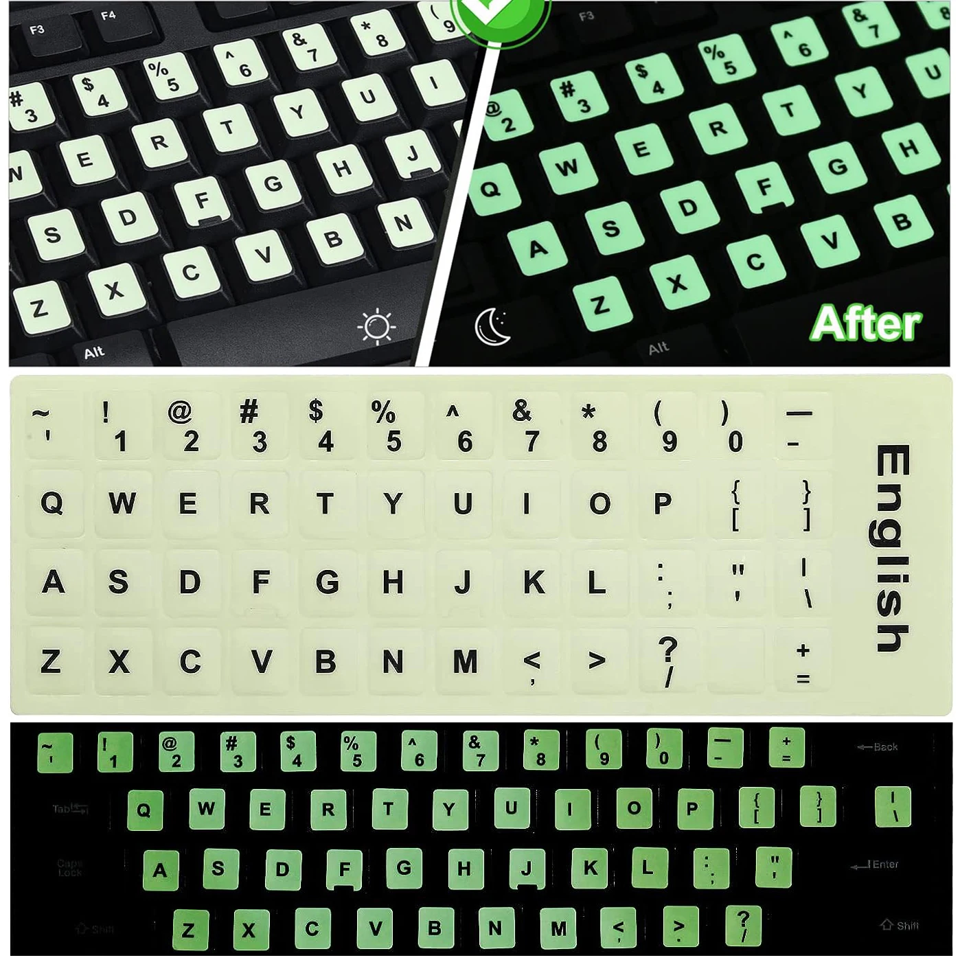 Luminescent-Alphabet-Fluorescent-Green-Colored-Keyboard-Sticker-Glow-in ...