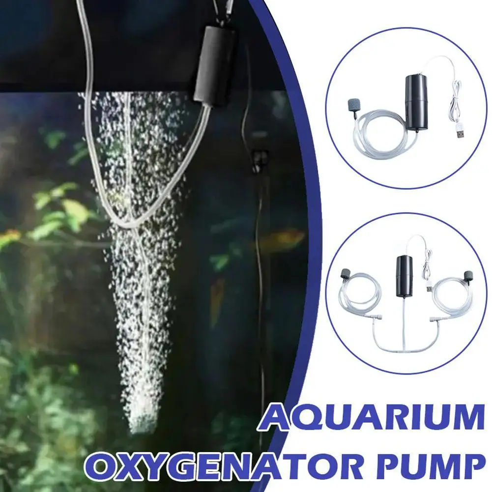 Aquarium-Oxygen-Air-Pump-Fish-Tank-Air-Compressor-Portable-Oxygenator ...