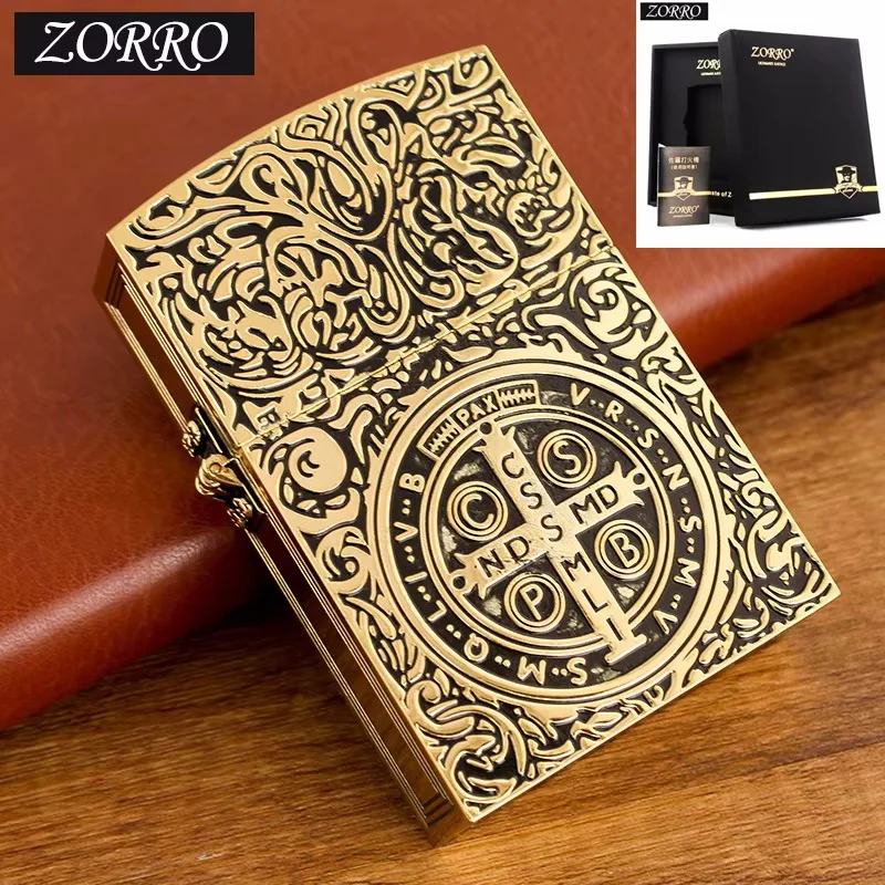 ZORRO Heavy Duty Armor Latón/Titanio Encendedor querido a prueba de ...