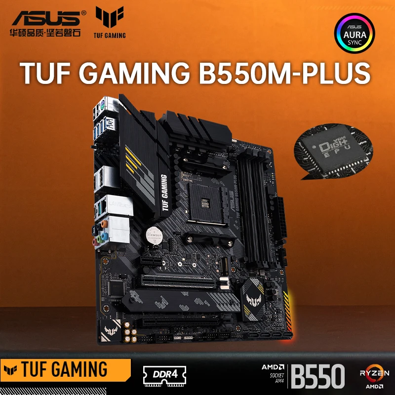 ASUS-New-TUF-GAMING-B550M-PLUS-Micro-ATX-B550M-Motherboard-Set-Kit-DDR4 ...