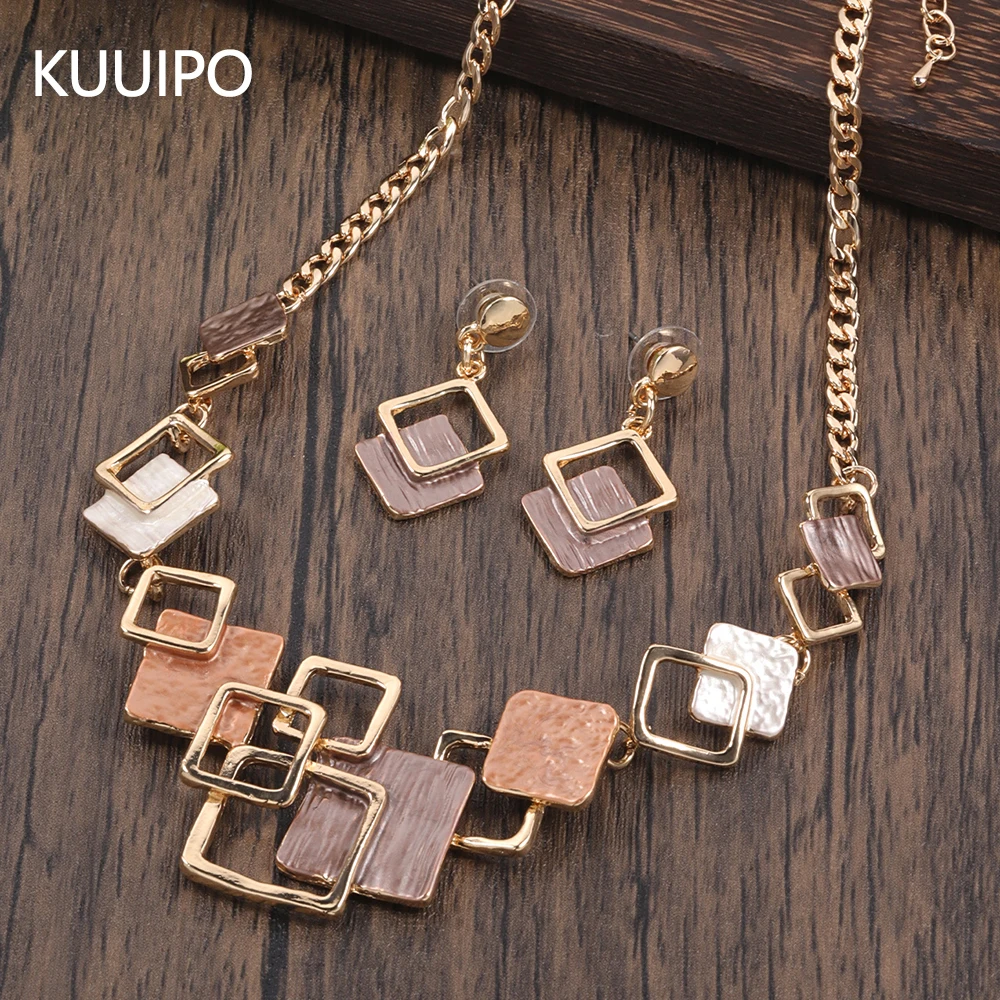 Fashion Simple Drip Oil Geometric Jewelry Sets for Women Accessories ...