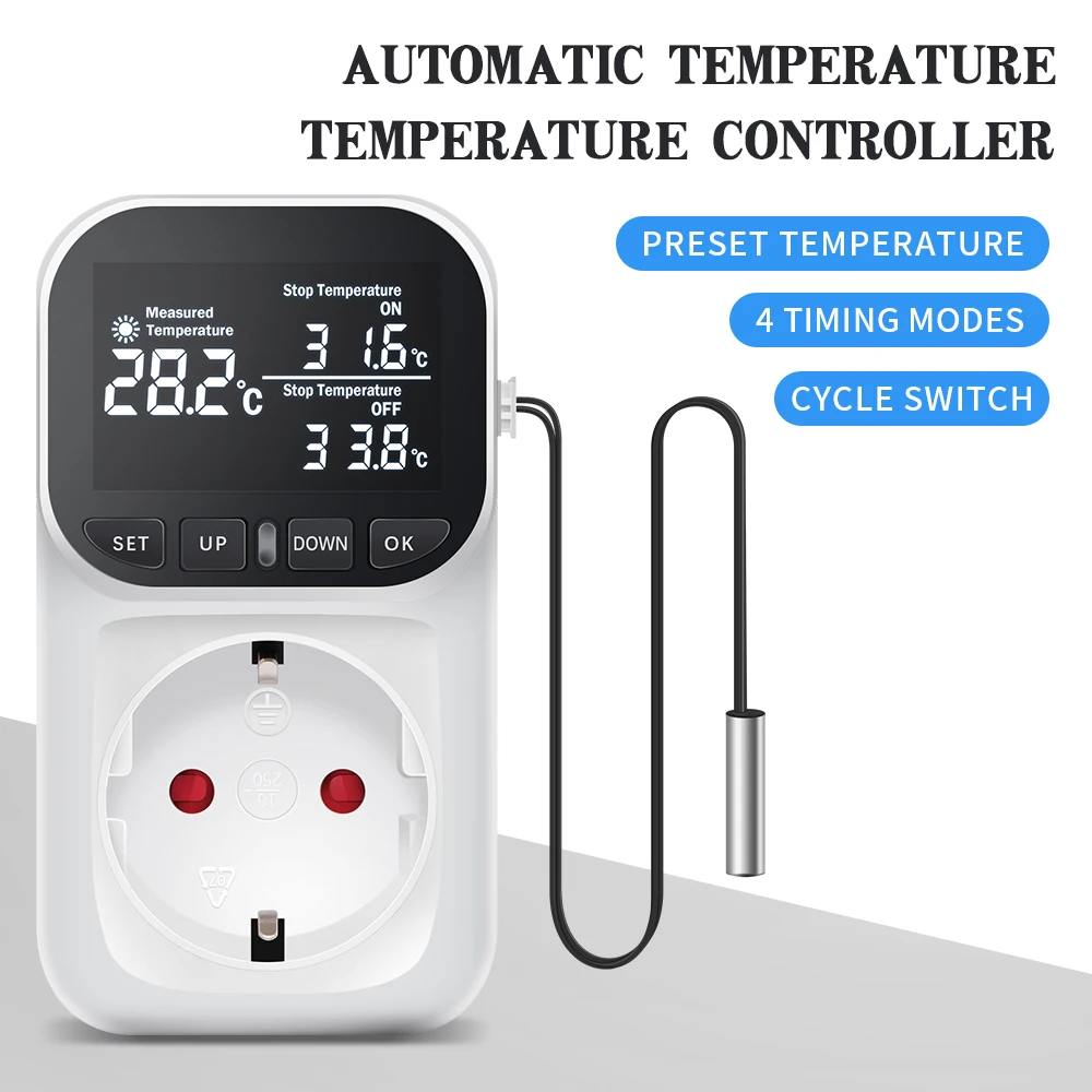 16A-230V-Thermostat-Socket-Digital-Temperature-Controller-Outlet-Sensor ...
