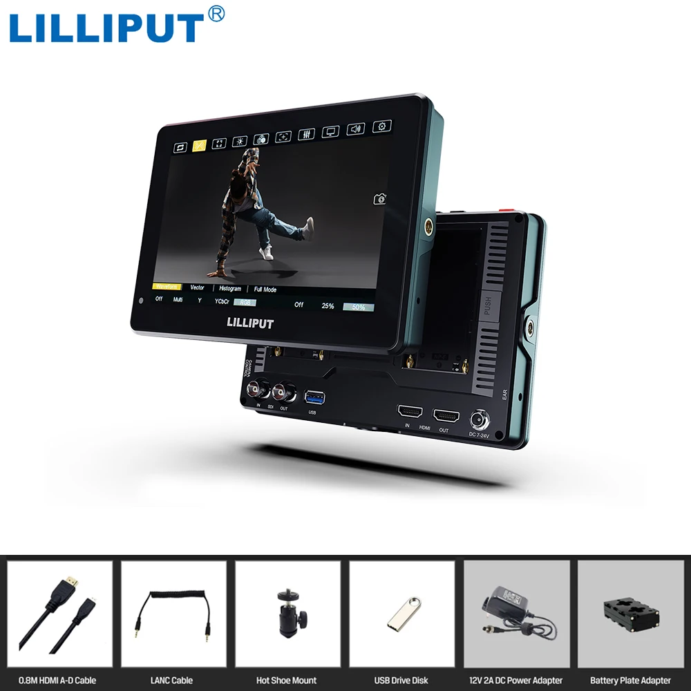 LILLIPUT HT7S 7 Inch 2000nits Camera Field Monitor with Touch Screen ...