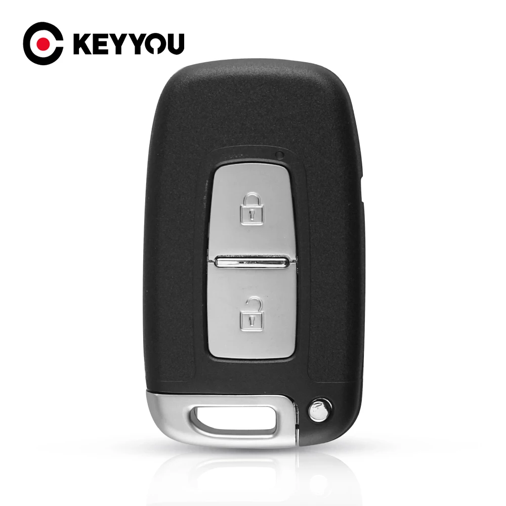 KEYYOU Keyless Entry Fob Cover 2 Buttons Remote Key Smart Card Shell ...