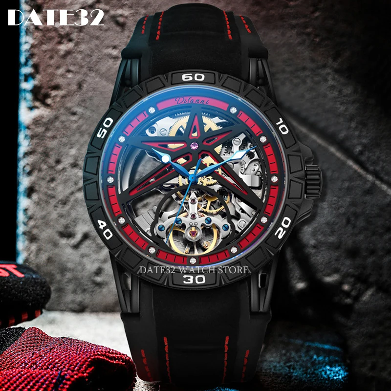 Luxury-Automatic-Mechanical-Watch-Hollow-Transparent-Skeleton-Dial-Men ...