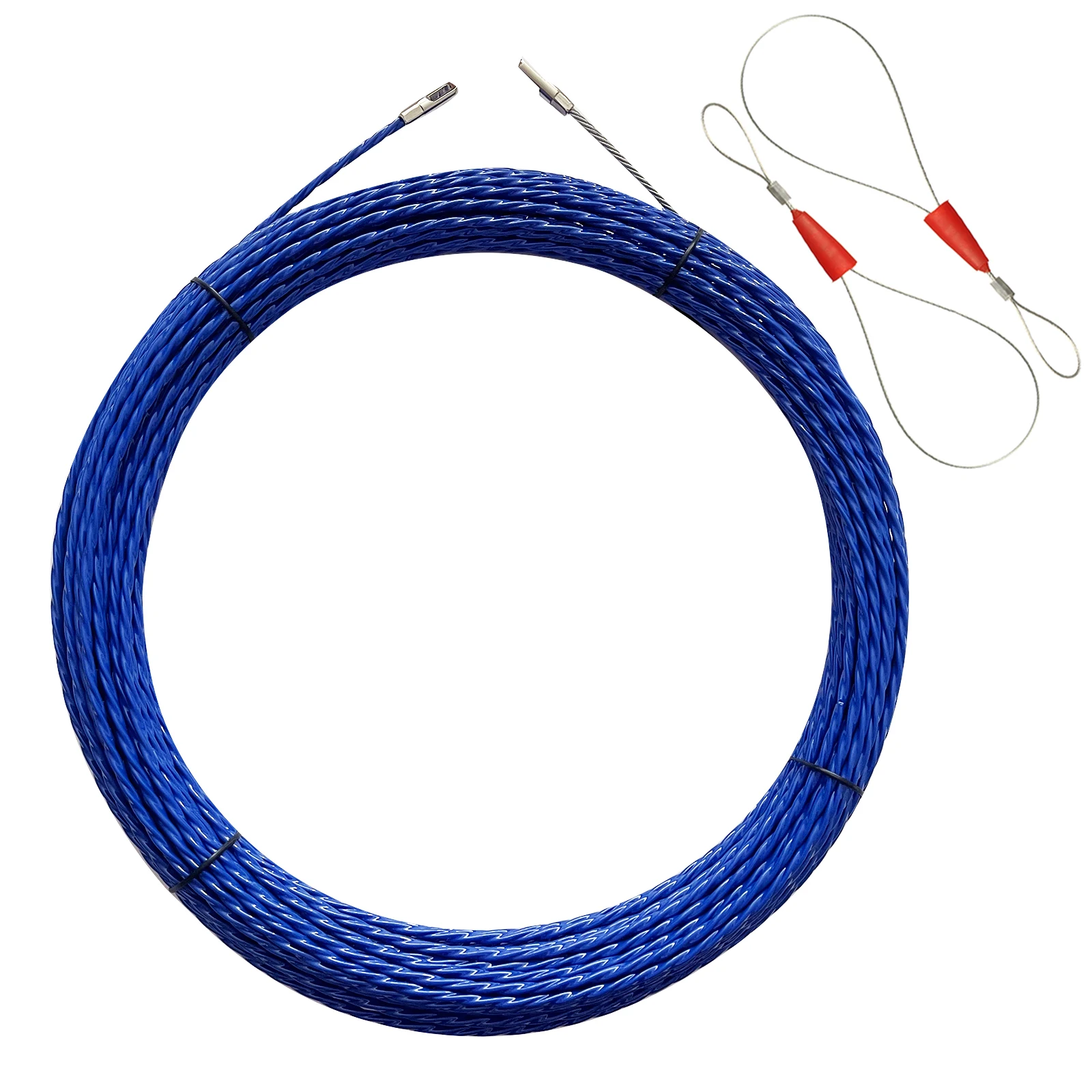 32ft 65ft 98ft Fish Tape Duct Rodder Electrical Cable Wire Puller Rod ...