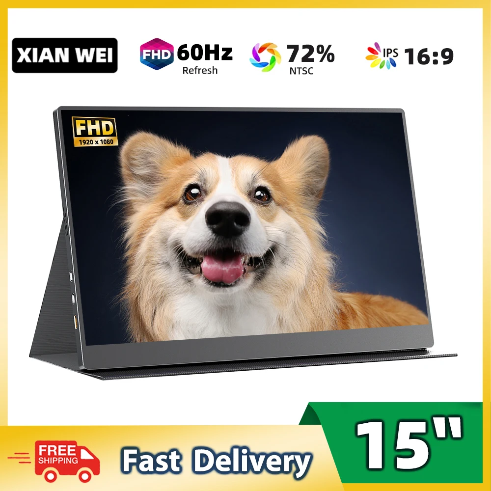 XIAN-WEI-15-Inch-1920X1080-Portable-Monitor-HDR-Office-Aluminum-Alloy ...